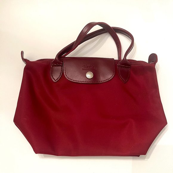 Longchamp | Bags | Longchamp Le Pliage Small Handbag Garnet Red | Poshmark
